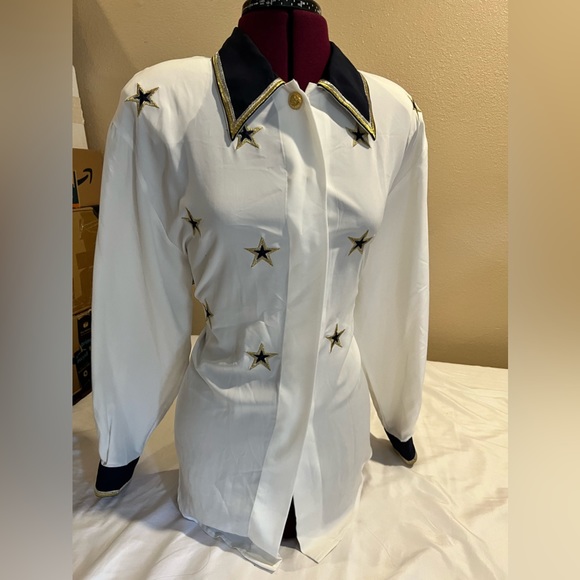 Tess | Tops | Vintage Nautical Blouse With Stars | Poshmark